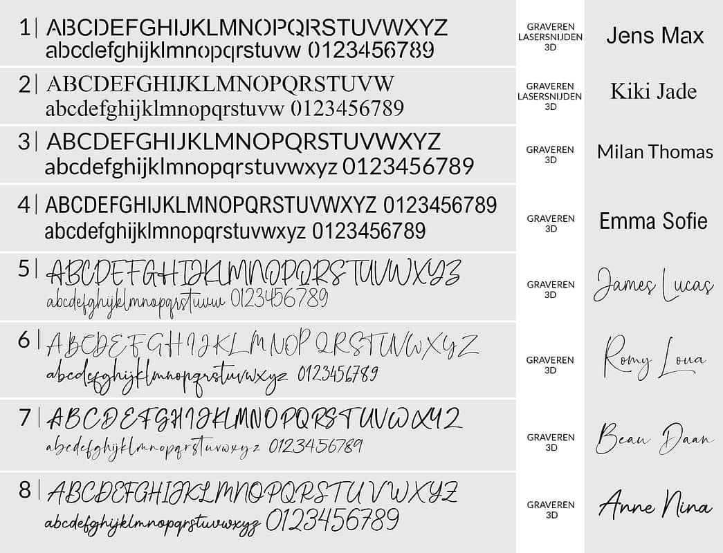 Lettertypes | Amazing Laser